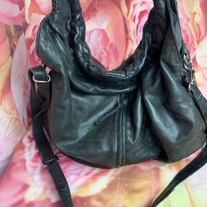 Sondra Roberts | Bags | Lrg Sandra Roberts Crossbody Hobo Leather ...